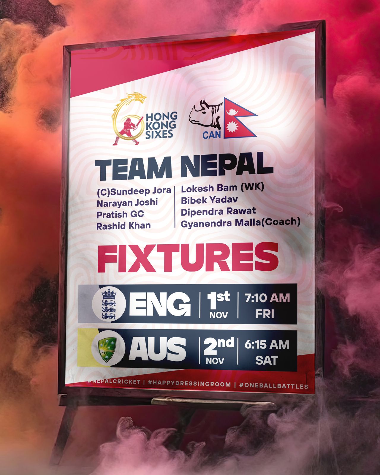 CAN announces Nepal squad for Hong Kong Super Sixes